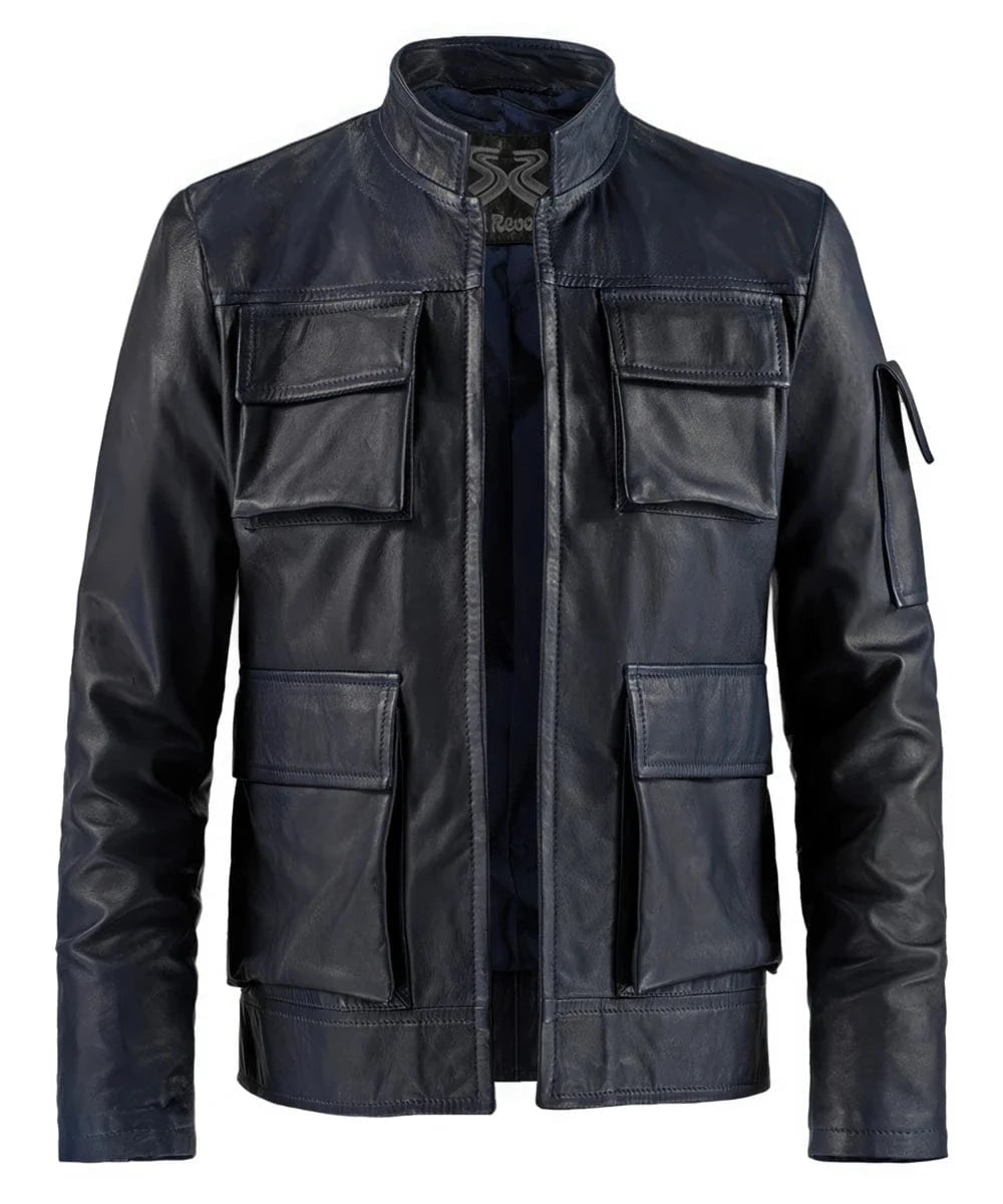 Men’s Blue Leather Jacket – Movie Replica – Smuggler | Soul Revolver