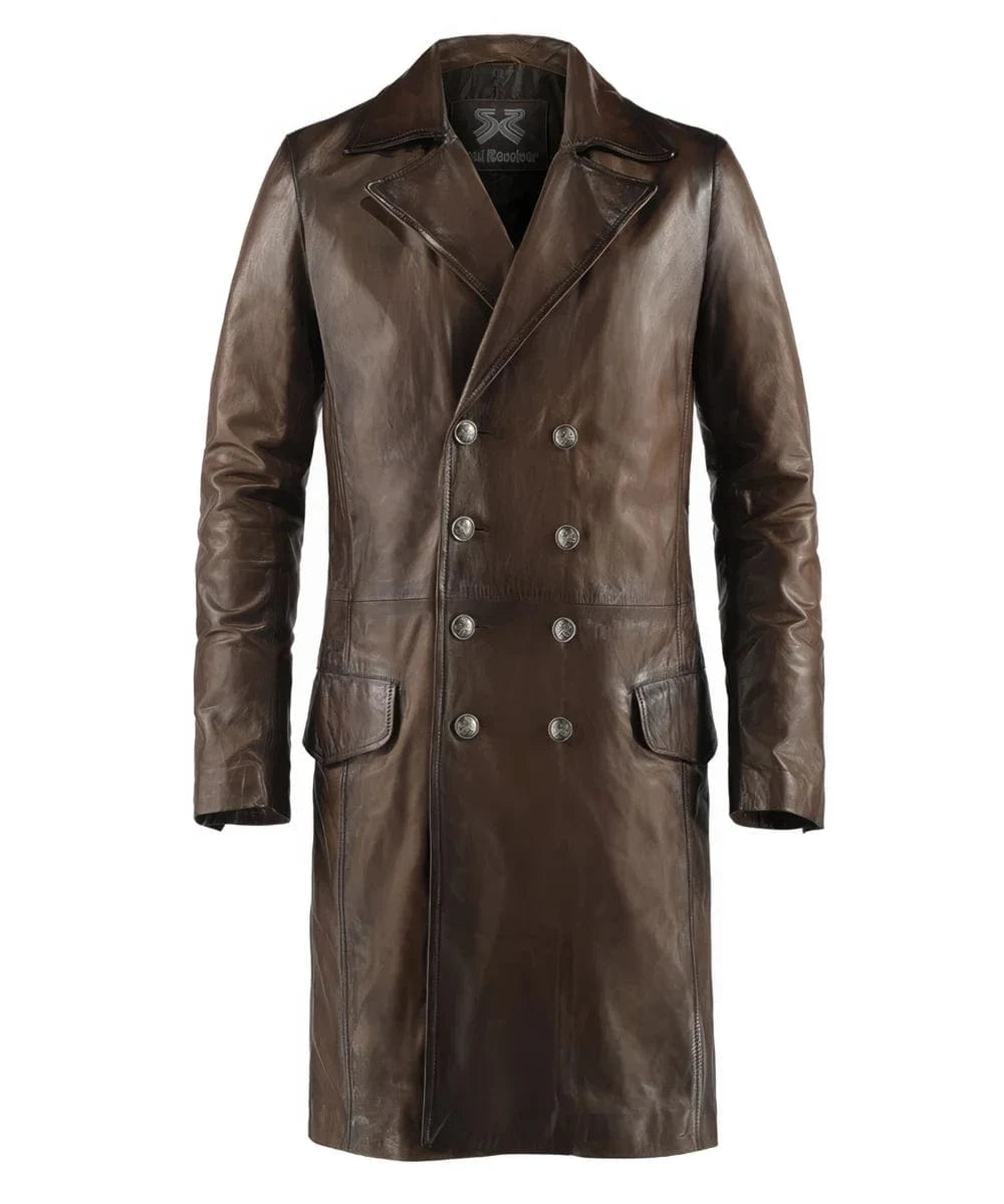 Men's Antique Brown Leather Coat - The Butcher – Soul Revolver