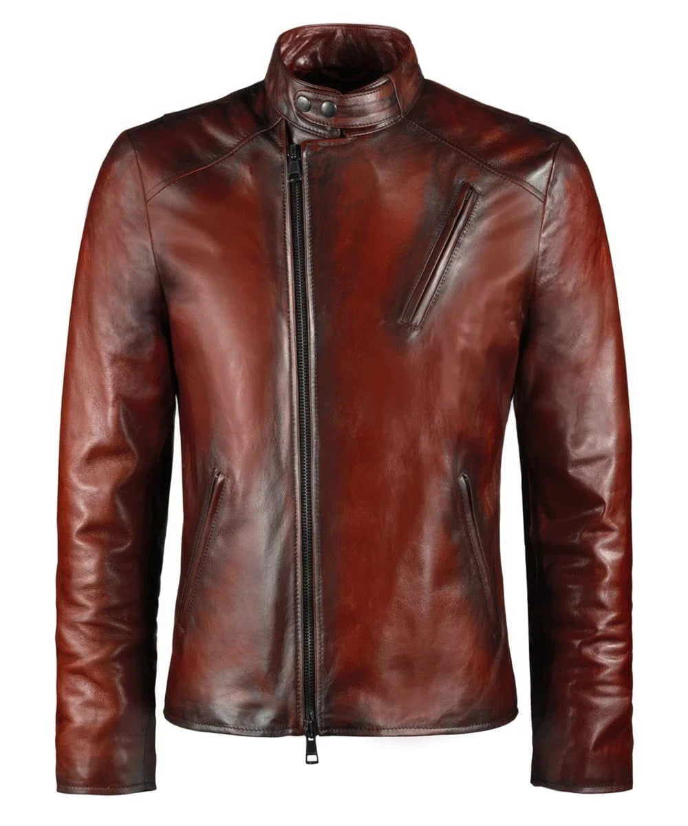 Iron Man Red Leather Jacket – Tony Stark Replica | Soul Revolver